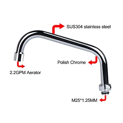 6" Addon Swivel Spout Replacement Part For Commercial Kitchen Sink ...