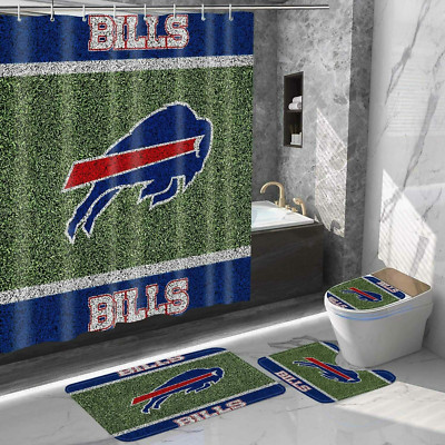Buffalo Bills Logo Classic Waterproof Bathroom Sets, Shower Curtain ...