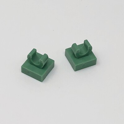 15712 LEGO Parts Tile Modified 1x1 w/ Open O Clip SAND GREEN (2) | eBay