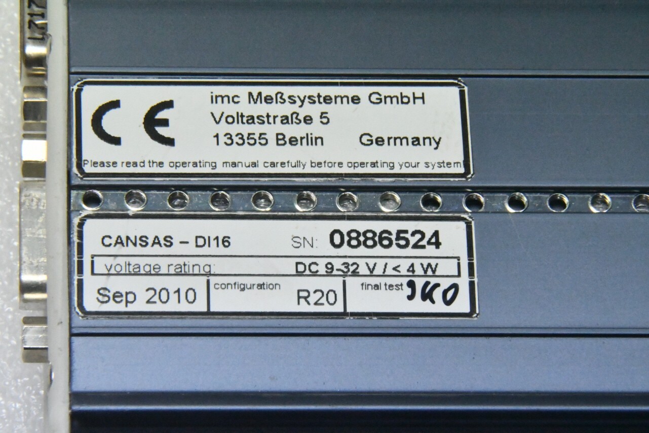 IMC MEASURING SYSTEMS CANSAS-DI16 CAN-BUS MEASUREMENT MODULE | eBay