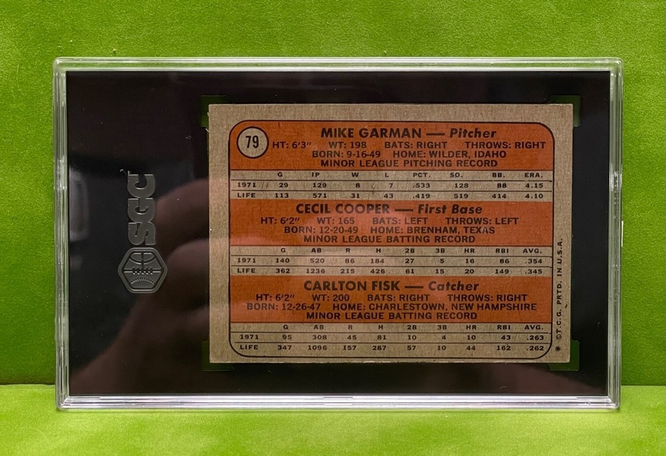 1972 Topps #79 Rookie Stars / Mike Garman / Cecil Cooper /Carlton Fisk ...