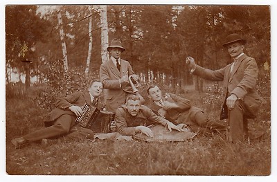 AKKORDEON WANDERVOGEL Men WANDERER CONCERTINA * Foto-AK um 1920 | eBay