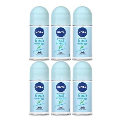 Nivea Fresh Energy Anti-Perspirant Deodorant, 1.7oz(50ml) (Pack of 6 ...