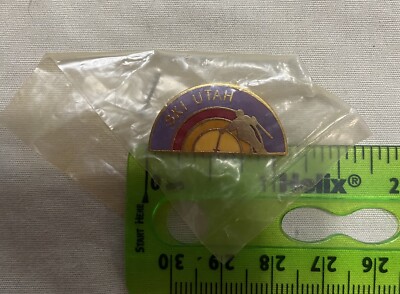 Vintage Lapel Pin Pinback "Ski Utah" Souvenir Rainbow NOS | eBay