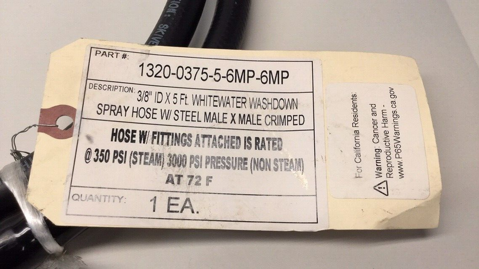 Continental 1320-0375-5-6MP-6MP Whitewater Pressure Wash Hose ContiTech ...