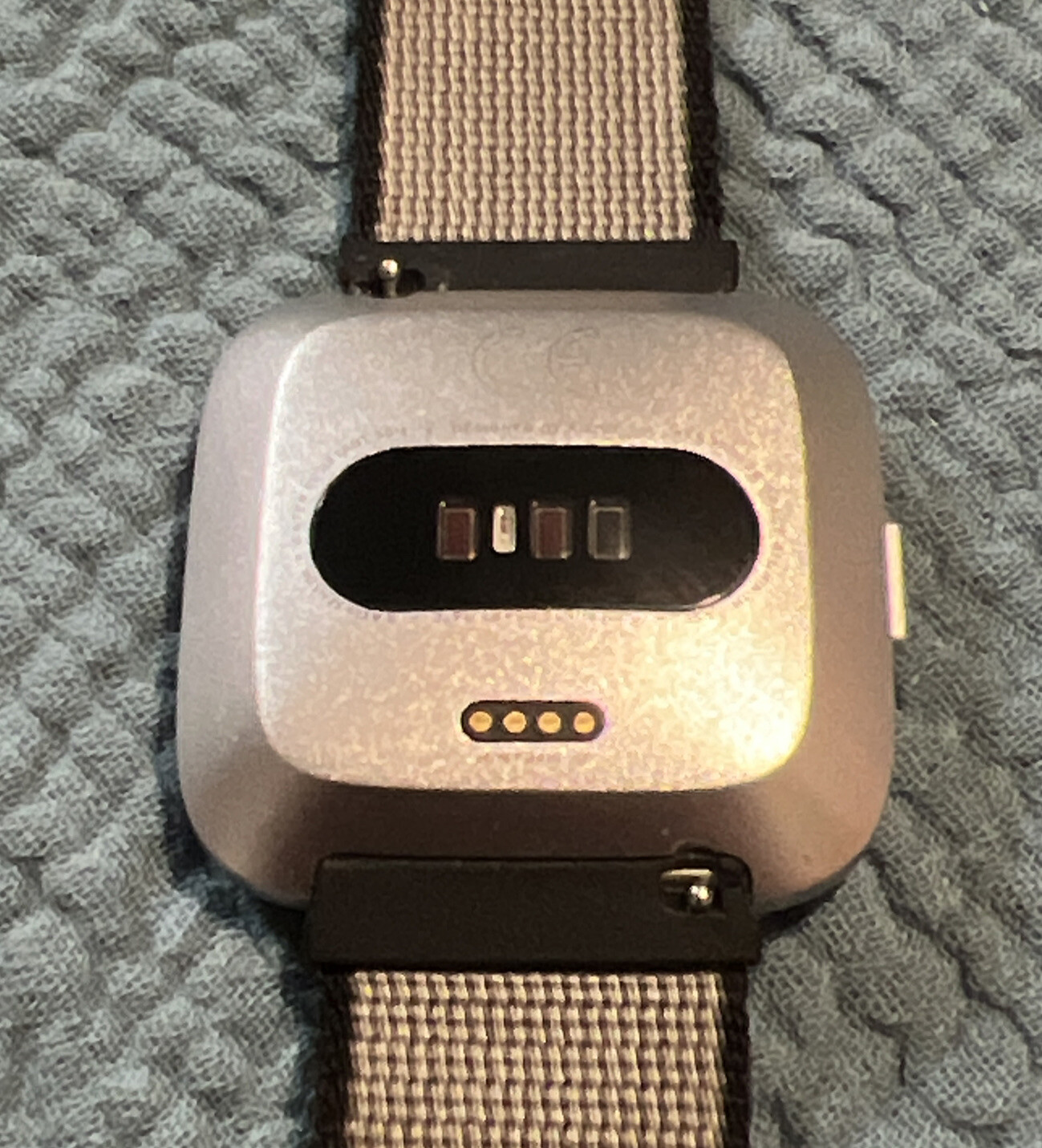 Fitbit+-+Versa+Lite+Smartwatch+Silver+Charging+Cable+Included+Fb415+SE ...