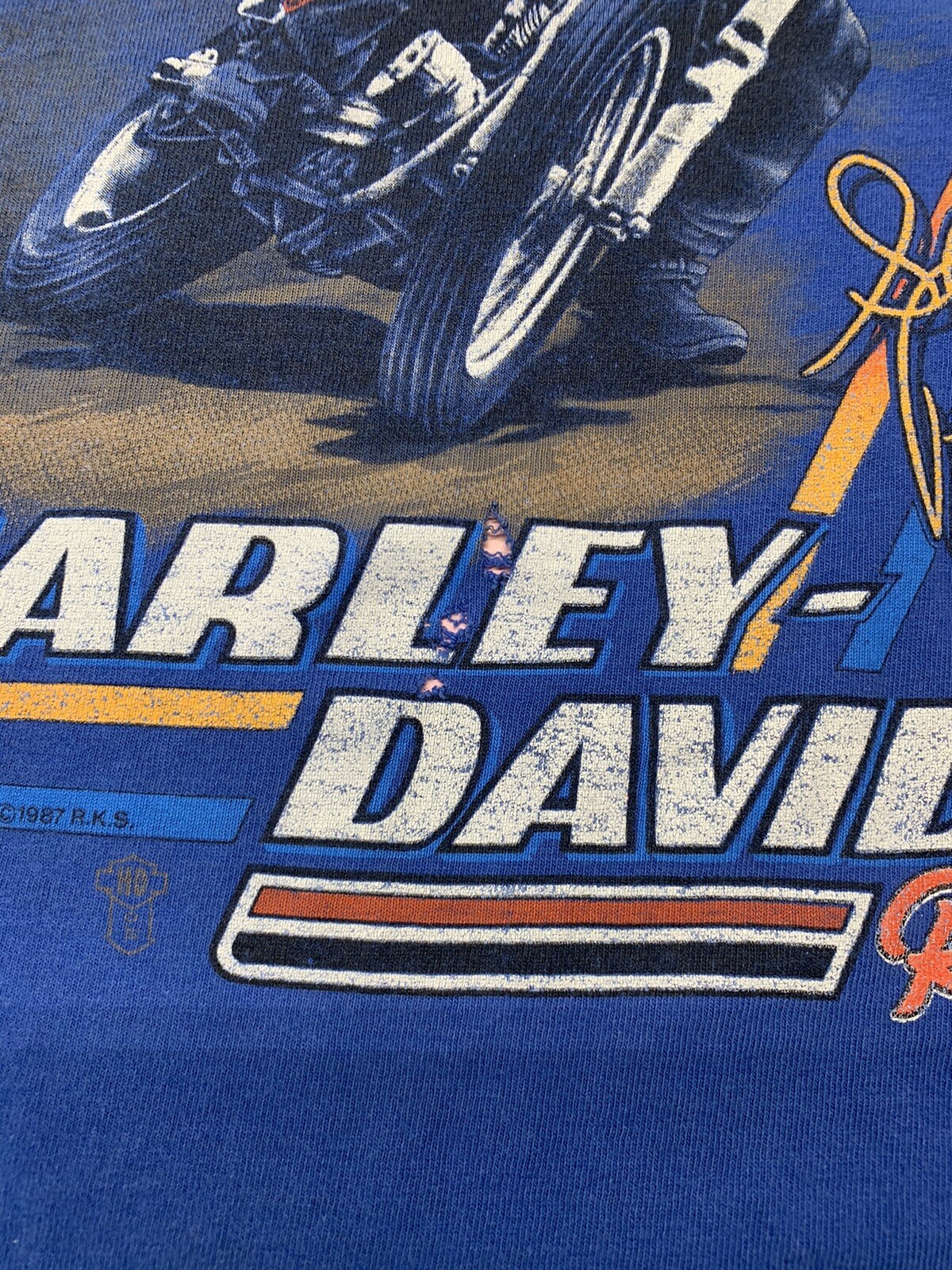 Vintage 1987 Harley Davidson Racing Scott Parker #11 … - Gem