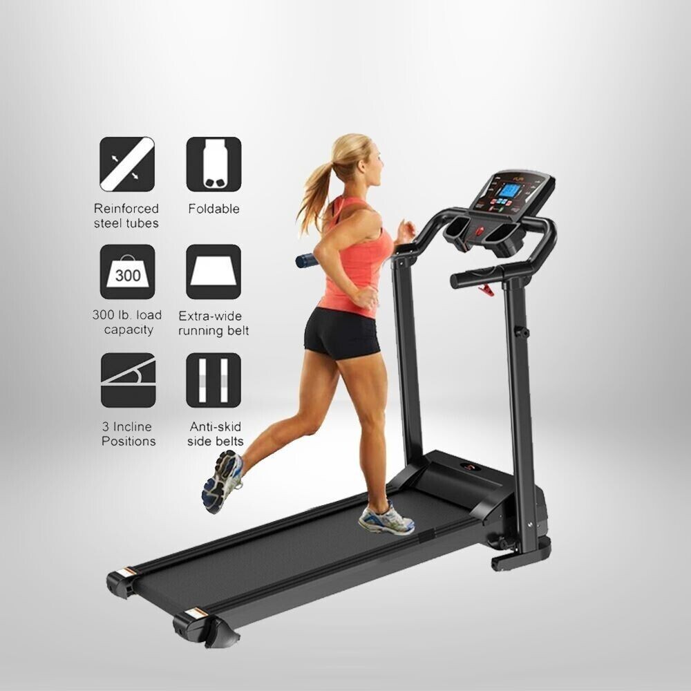 Foldable Electric Treadmill Running Motorized Gym Home Jogging Fitness ...