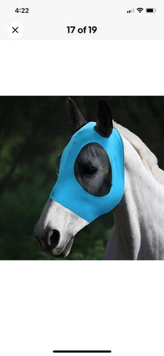 Lot Of 3 Horse Turquoise Blue Equine Fly Masks Eye & Ear Protection ...