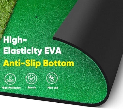 Golf Mat Golf Hitting Mat Artificial Dual-Turf Golf Practice Mats 5x4ft ...