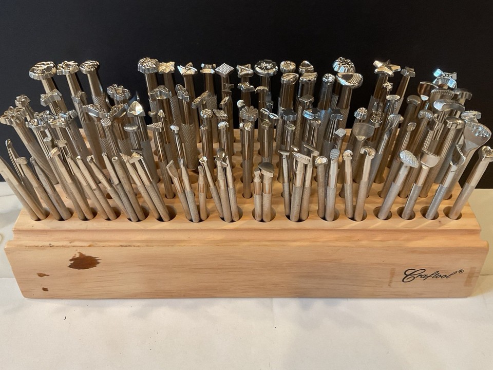 118 CRAFTOOL Leather stamping tool, Wooden tools Holder NOT INCLUDED ...