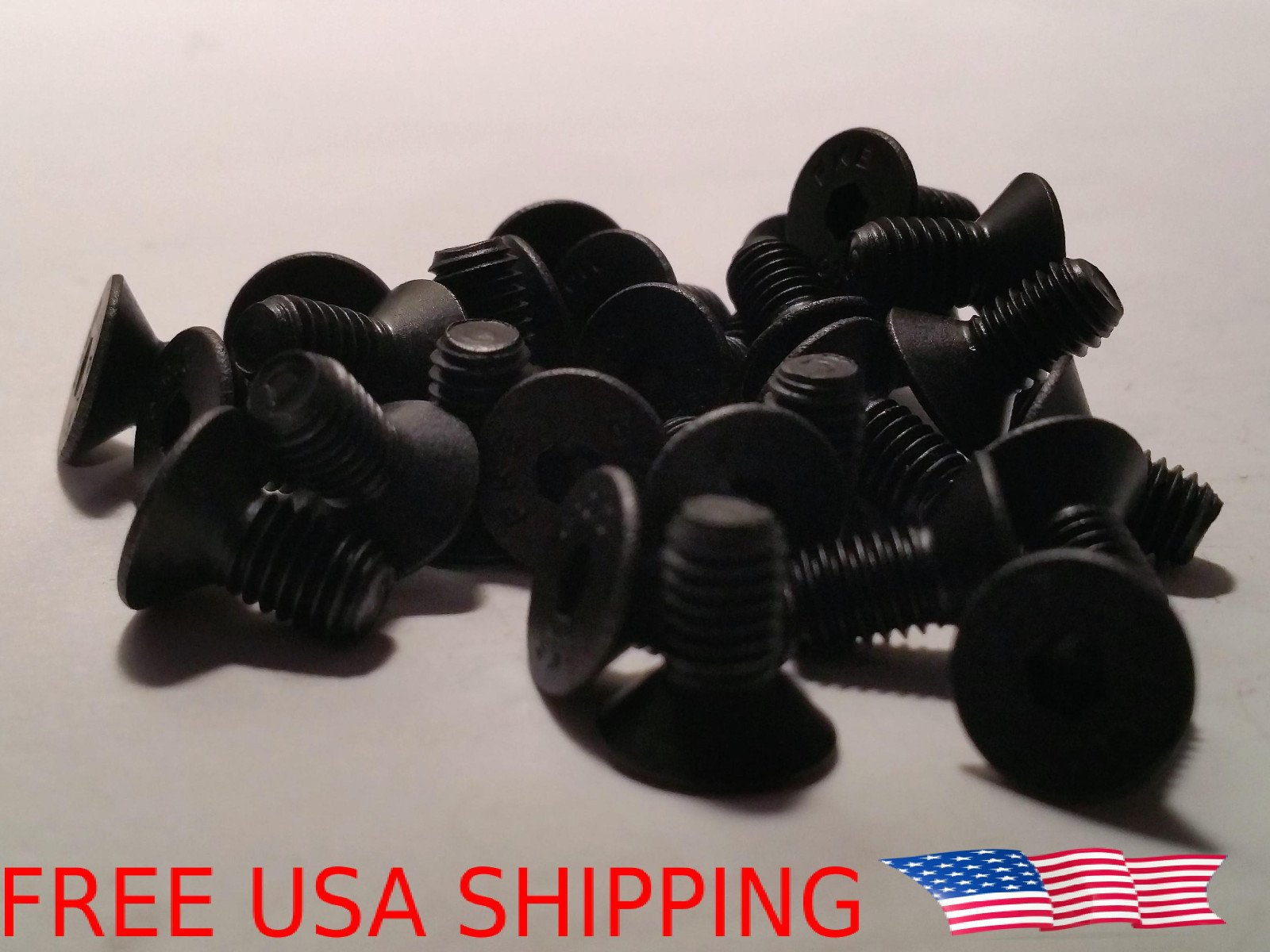 (20) M5 M5-0.8 M5x25 25 25mm Black Oxide Hex Socket Cap Flat Head ...