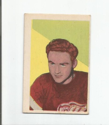 1952-53 LEONARD RED KELLY PARKHURST HOCKEY CARD #67 " NICE GRADE CARD ...