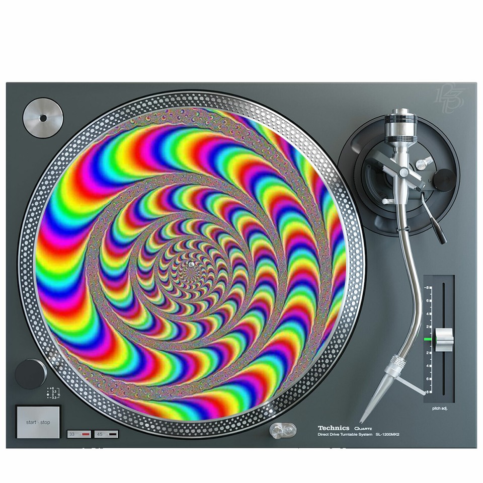 Personalised DJ Record Turntable Scratch Slipmats vinyl disc jockey ...
