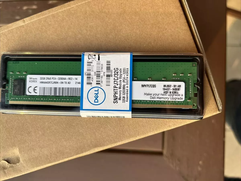NEW Dell SNPHTPJ7C/32G AB614353 32GB 2Rx8 DDR4 PC4-3200 RDIMM ECC RAM ...