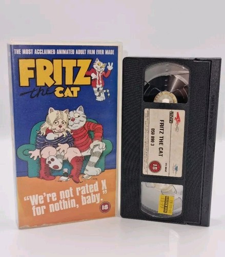Fritz The Cat 1972 VHS PAL Video Tape Cert 18 Adult Comedy Animation ...