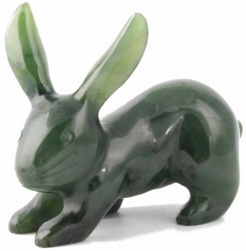 Genuine Canadian Nephrite Jade Jack Rabbit Figurine - Multiple Sizes | eBay