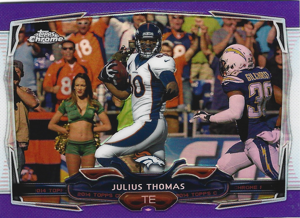 2014 Topps Chrome 🏈Julius Thomas🏈Purple Refractor Parallel Card #12 | eBay