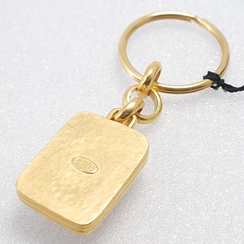 CHANEL Key ring chain holder Bag Charm AUTH Coco Gold CC Vintage 1997 ...