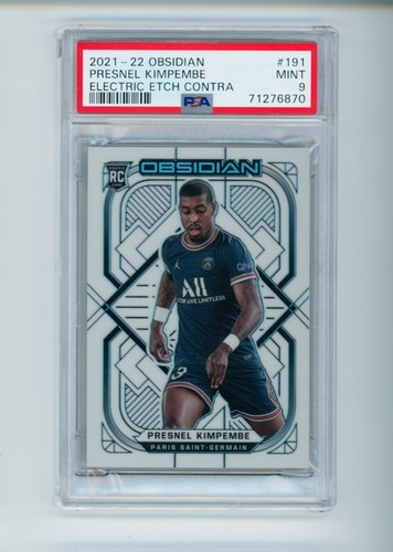 2021-22 Presnel Kimpembe Panini Obsidian Contra PSG Rookie Card 6/9 PSA ...