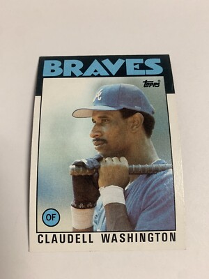 1986 Topps Claudell Washington Atlanta Braves | eBay