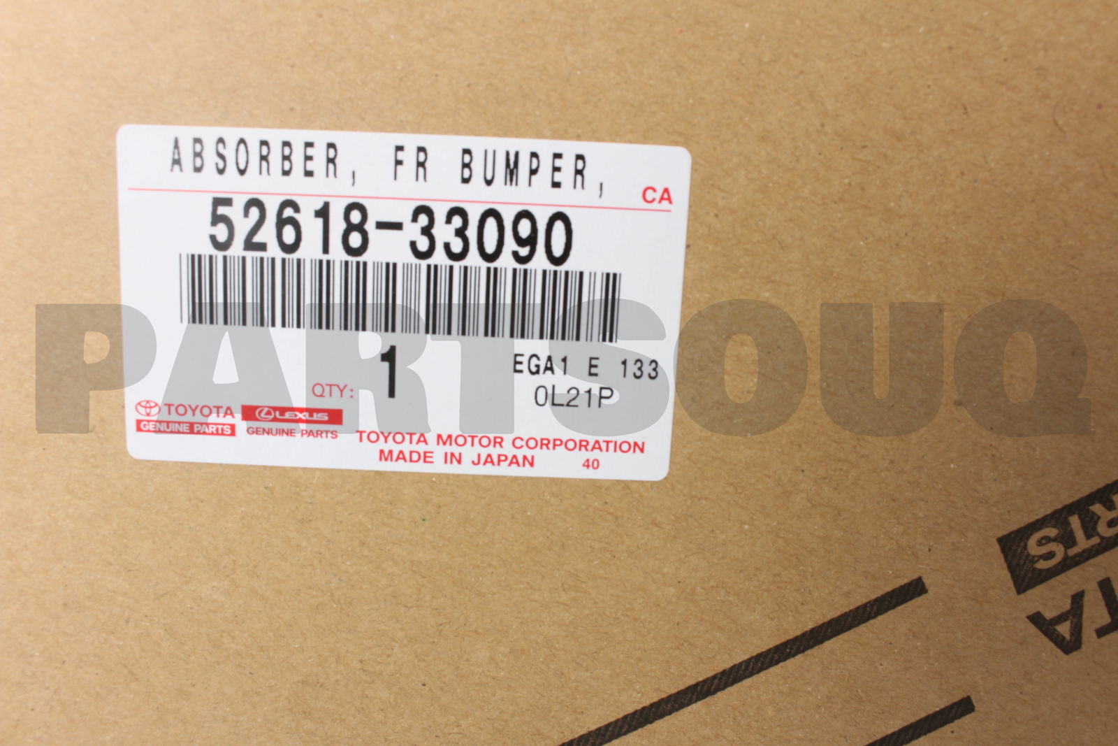 5261833090 Genuine Toyota ABSORBER FR BUMPER 52618-33090 | eBay