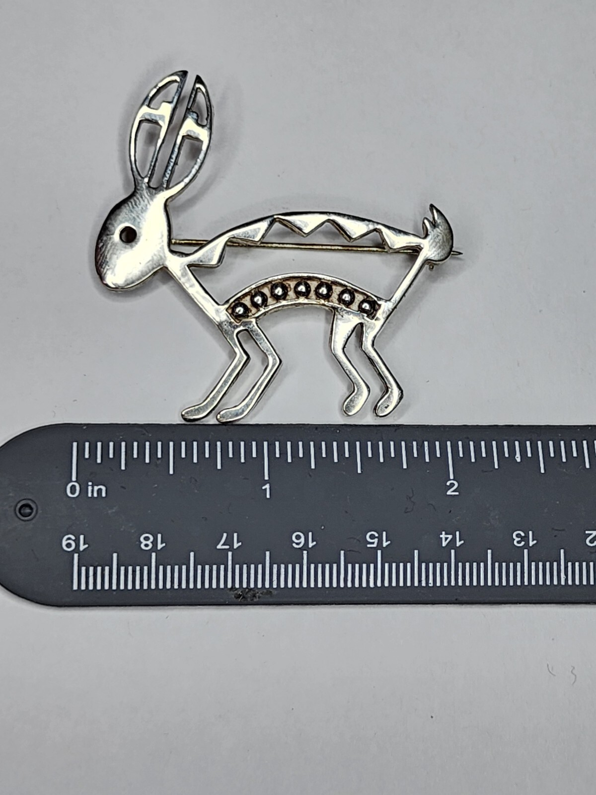 Native American Sterling Silver Rabbit Pin Brooch | eBay