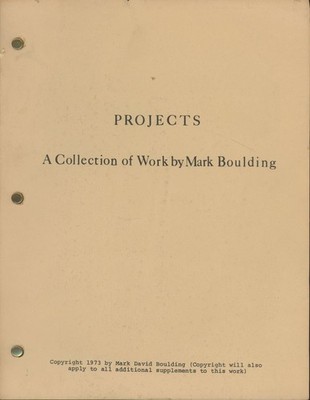 Projects A Collection of Work by Mark Boulding / 1st Edition 1973 | eBay