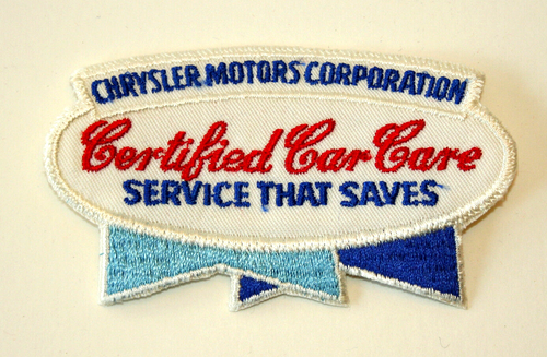 3 Vintage Chrysler Motors Certified Car Care Cloth Service Patch New ...