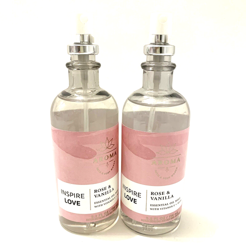 2x Bath & Body Works AROMA INSPIRE LOVE: ROSE & VANILLA Essential Oil ...