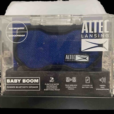 Altec Lansing Baby Boom Bluetooth Speaker Waterproof Shockproof IMW269 ...