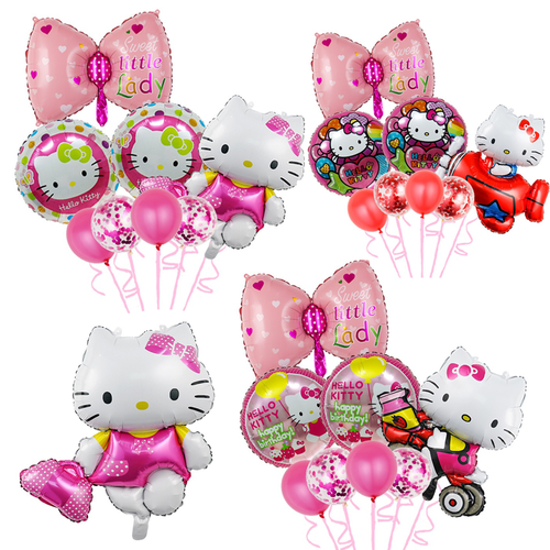 8PCS Hello Kitty Balloon Set Party Supplies Kids Girls Birthday ...