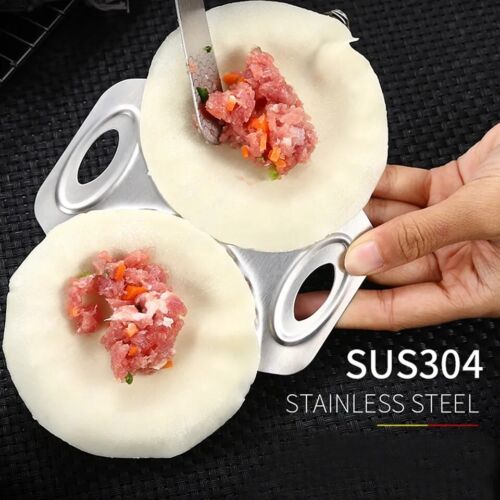 Double Dumpling Press Mold Empanada Gyoza Puff Pie Mold Maker Stainless ...