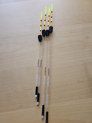 Waggler floats, set of 4 crystal floats with arrow - roach, tench ...