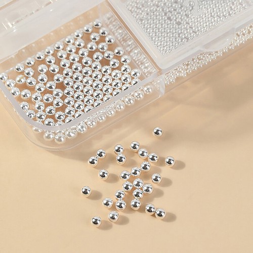 6 Grids/Box Nail Art Mini Metal Caviar Beads Steel Beads 3D Design DIY ...