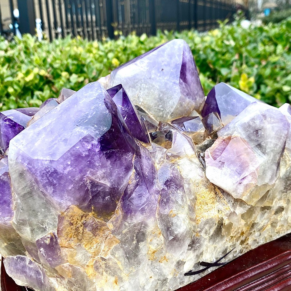 21.93LB Natural amethyst Cluster Quartz Crystal backbone mineral ...