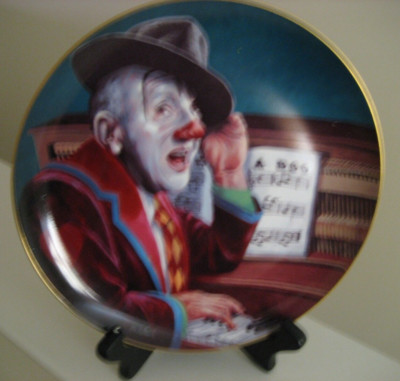 JON HELLAND CELEBRITY CLOWNS COLLECTOR PLATE - JIMMY DURANTE - GD USED ...