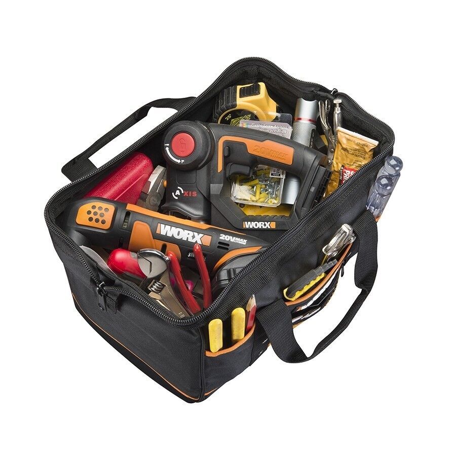 WA0076 WORX Zippered Tool Bag with Interior and Exterior Pockets ...