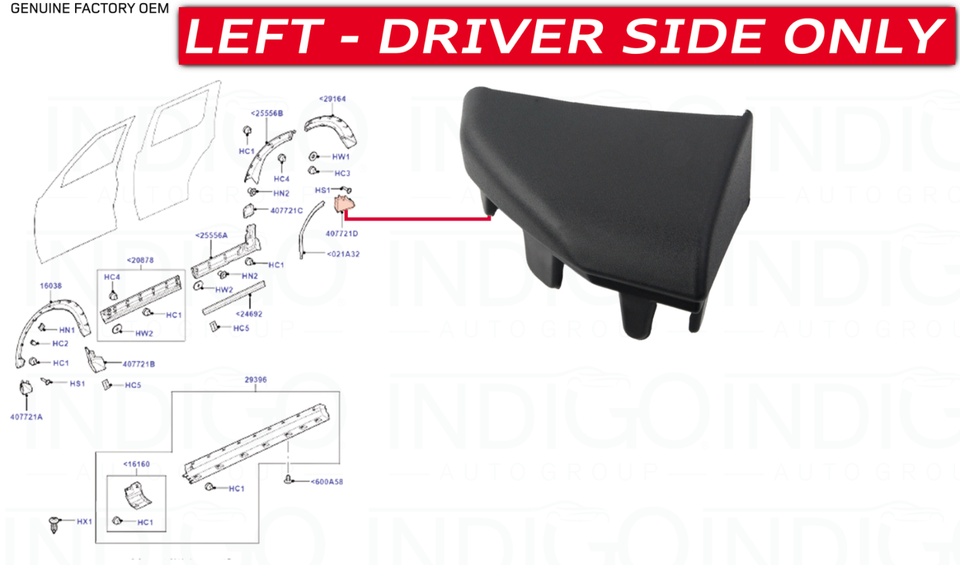 GENUINE LAND ROVER REAR WHEELARCH REAR MOULDING LR4 LH NEW LR4-LR010638 ...