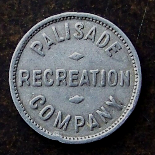 PALISADE NEBRASKA / PALISADE RECREATION CO. / 5c / ANTIQUE TRADE TOKEN ...