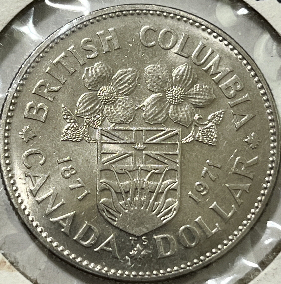 1971 BRITISH COLUMBIA DOLLAR COIN BU QUEEN ELIZABETH II QEII QE2 ...