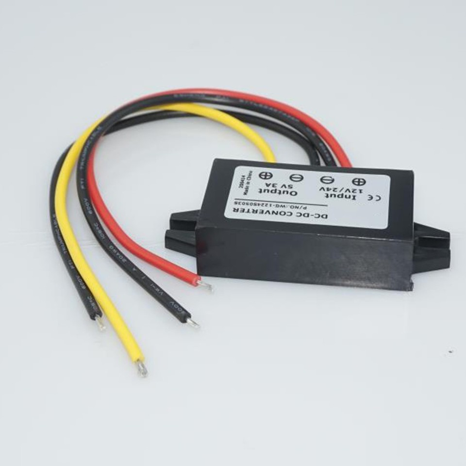 Shock proof and Moisture proof Step Down Power Supply 12V/24V to 5V 3A ...