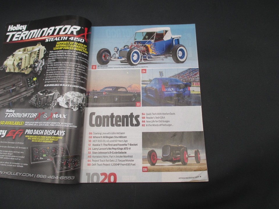 Hot Rod Magazine October 2020 Kookie T Bucket Larry Larson ATS-V TEN ...