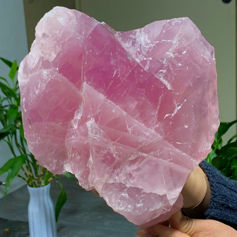 8.03LB Natural Rough Rose Quartz Pink Crystal Gemstone Healing | eBay