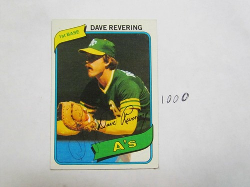 1980 Topps Dave Revering Autographed Signed Baseball Card | eBay