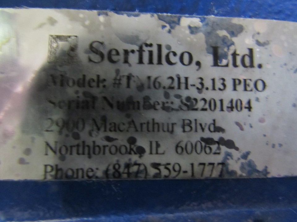 SERFILCO P-51-0114-FL , 316 SS, PUMP &MOTOR, 3/4" ,3ph, 230/460 Volt, 0 ...