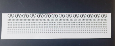 FEUILLE DE 200 DECALQUES DU LOGO B DE LA SNCB.¨ EN NOIR MARKLIN 800 | eBay