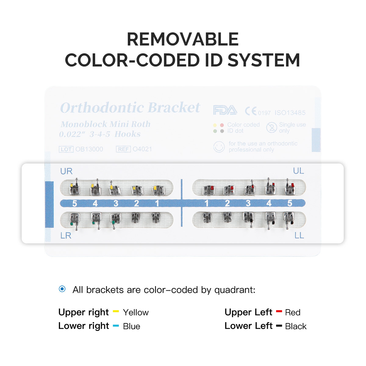 Dental Orthodontic Bracket Braces MIM Monoblock Mini Roth/MBT 022/018 ...
