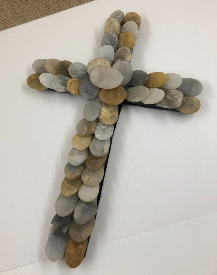 Unique Handmade Stone Art Cross Crucifix, 9 x 6 inches | eBay