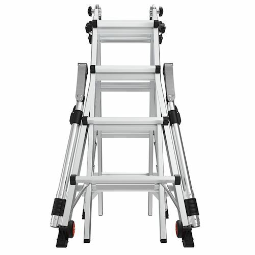 17 1A Epic Little Giant Ladder with Ratchet Levelers, Safety Rails ...